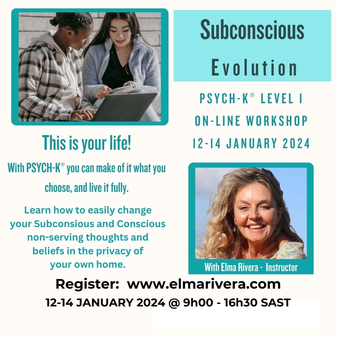 PSYCH-K® LEVEL 1 ON-LINE WORKSHOP JANUARY 2024 | PSYCH-K Centre ...